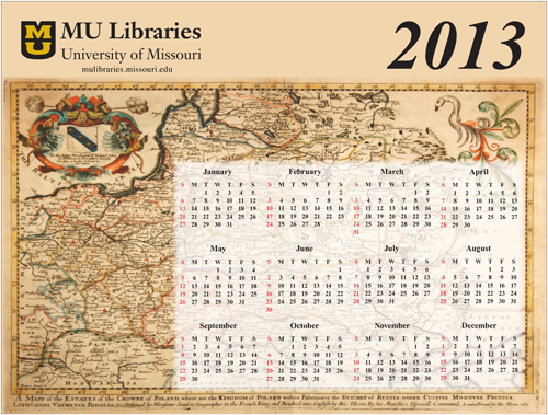 2013 MU Libraries Calendar Posters Are Here – Library News Notes